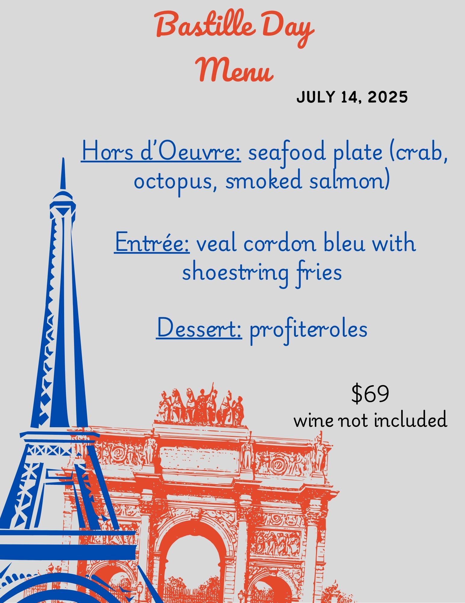 Bastille Day Menu – Voilà